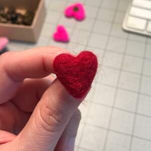 Tiny Red Heart Pin - Lapel Brooch for Weddings - Felt Heart Jewelry ...