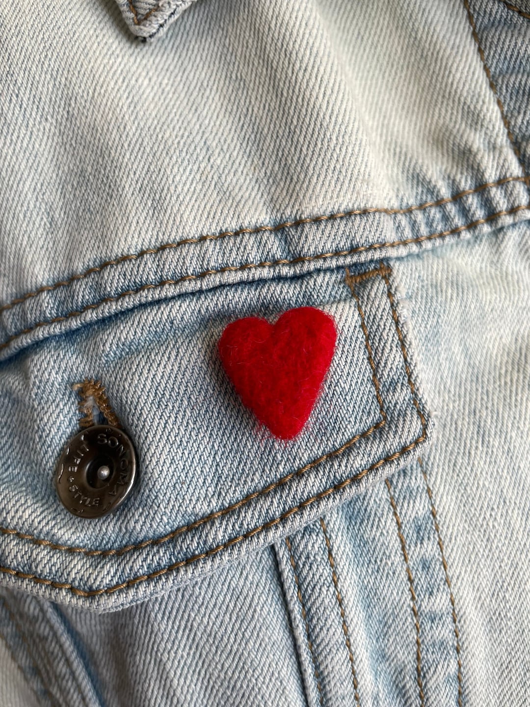 Tiny Red Heart Pin - Lapel Brooch for Weddings - Felt Heart Jewelry ...