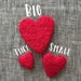 Small Red Heart Pin Lapel Brooch for Weddings Felt Heart Jewelry Wool ...