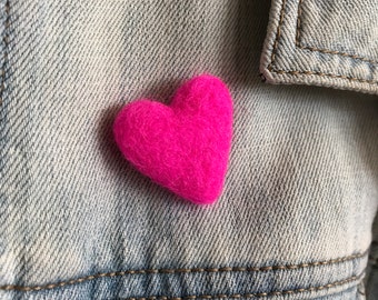 Pink Heart Pin | Etsy
