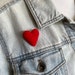 Small Red Heart Pin Lapel Brooch for Weddings Felt Heart Jewelry Wool ...