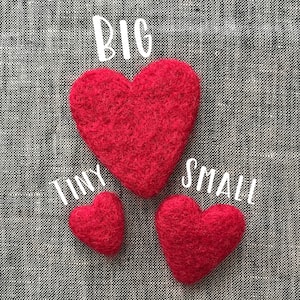 Tiny Red Heart Pin - Lapel Brooch for Weddings - Felt Heart Jewelry ...