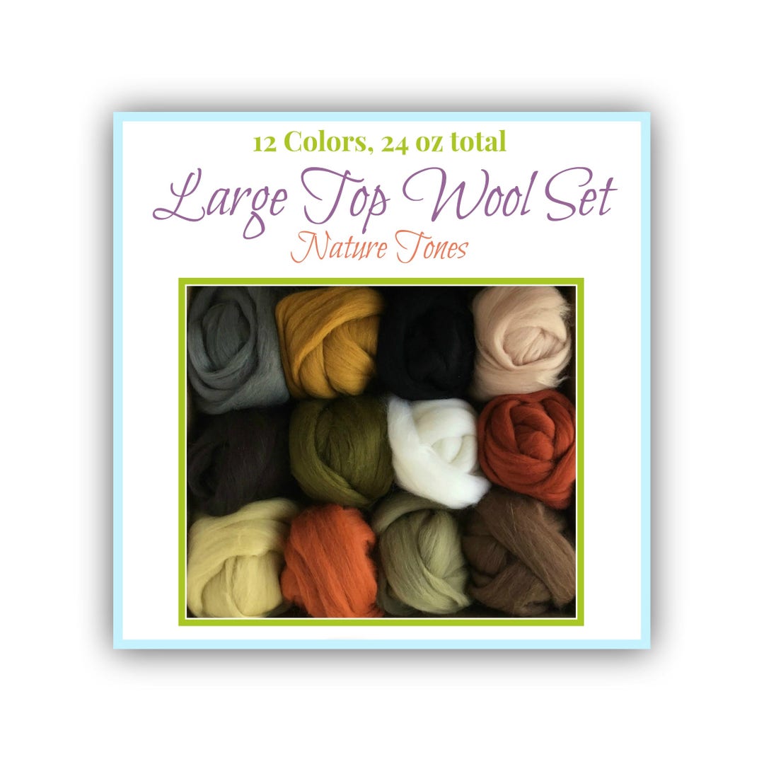Merino Wool Assortment 24 Oz Felting Wool Set Nature Tones - Etsy