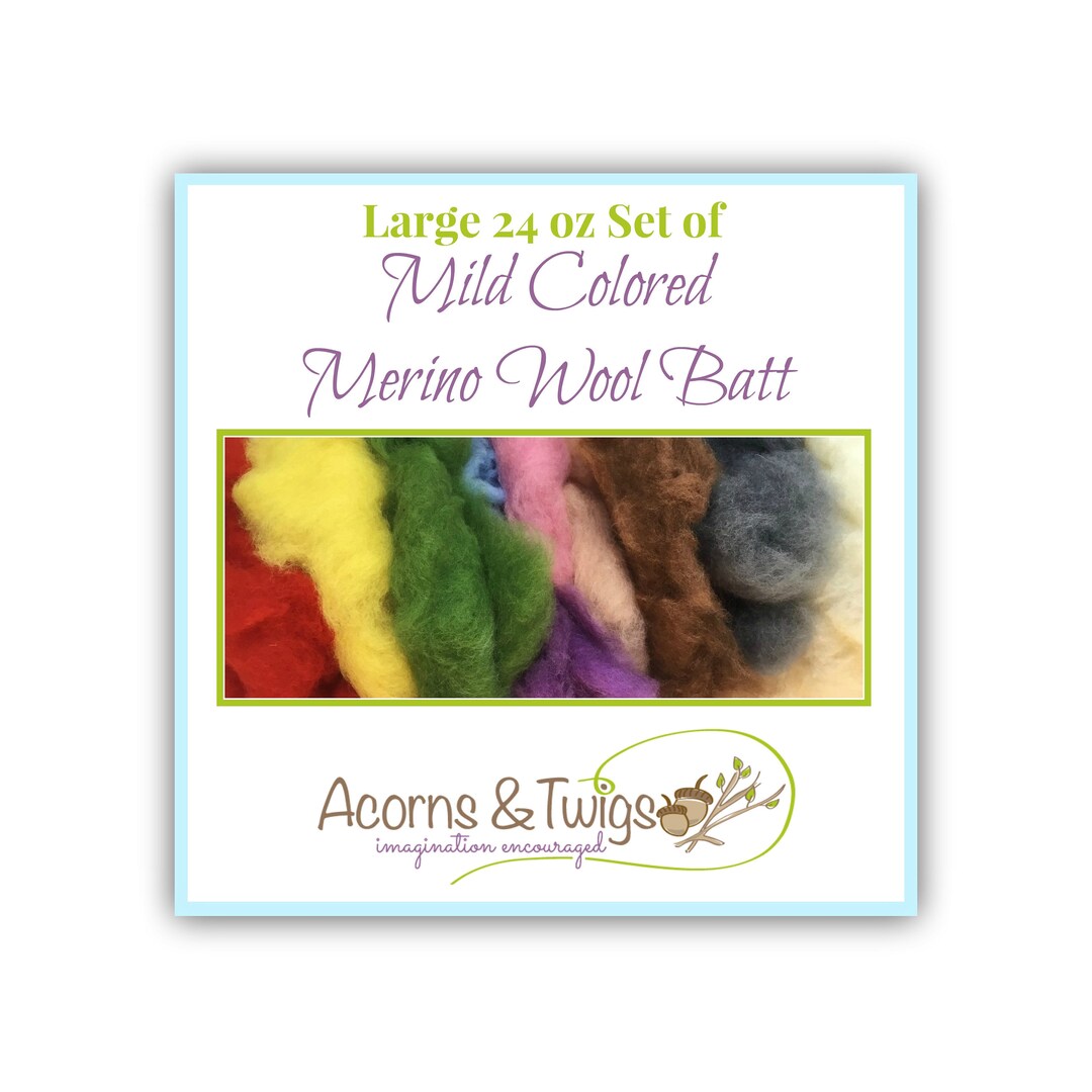 Felting Wool Set 24 Oz Carded Wool Kit for Felting New - Etsy