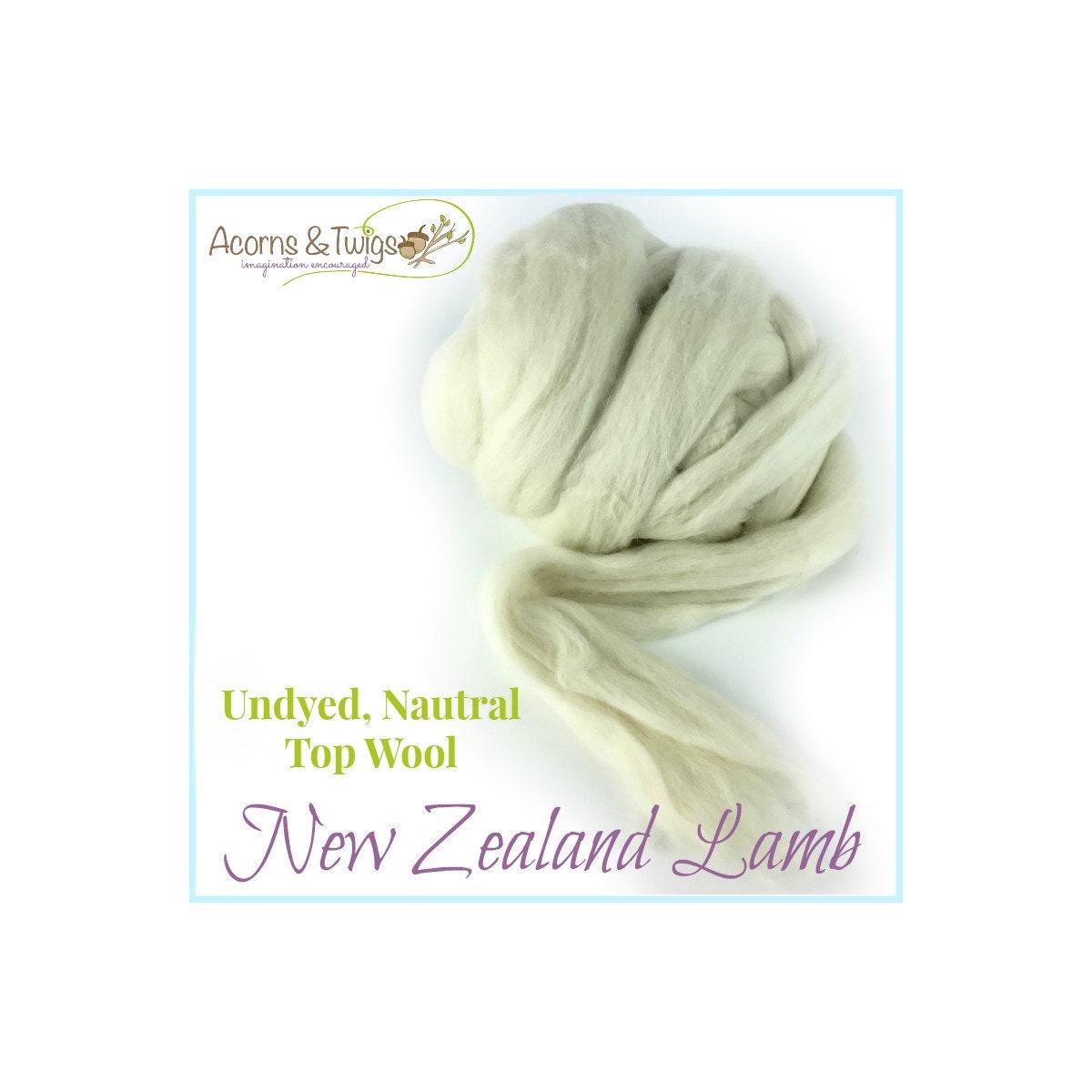Undyed Natural New Zealand Lamb's Wool Top / Roving 1 Oz - Etsy