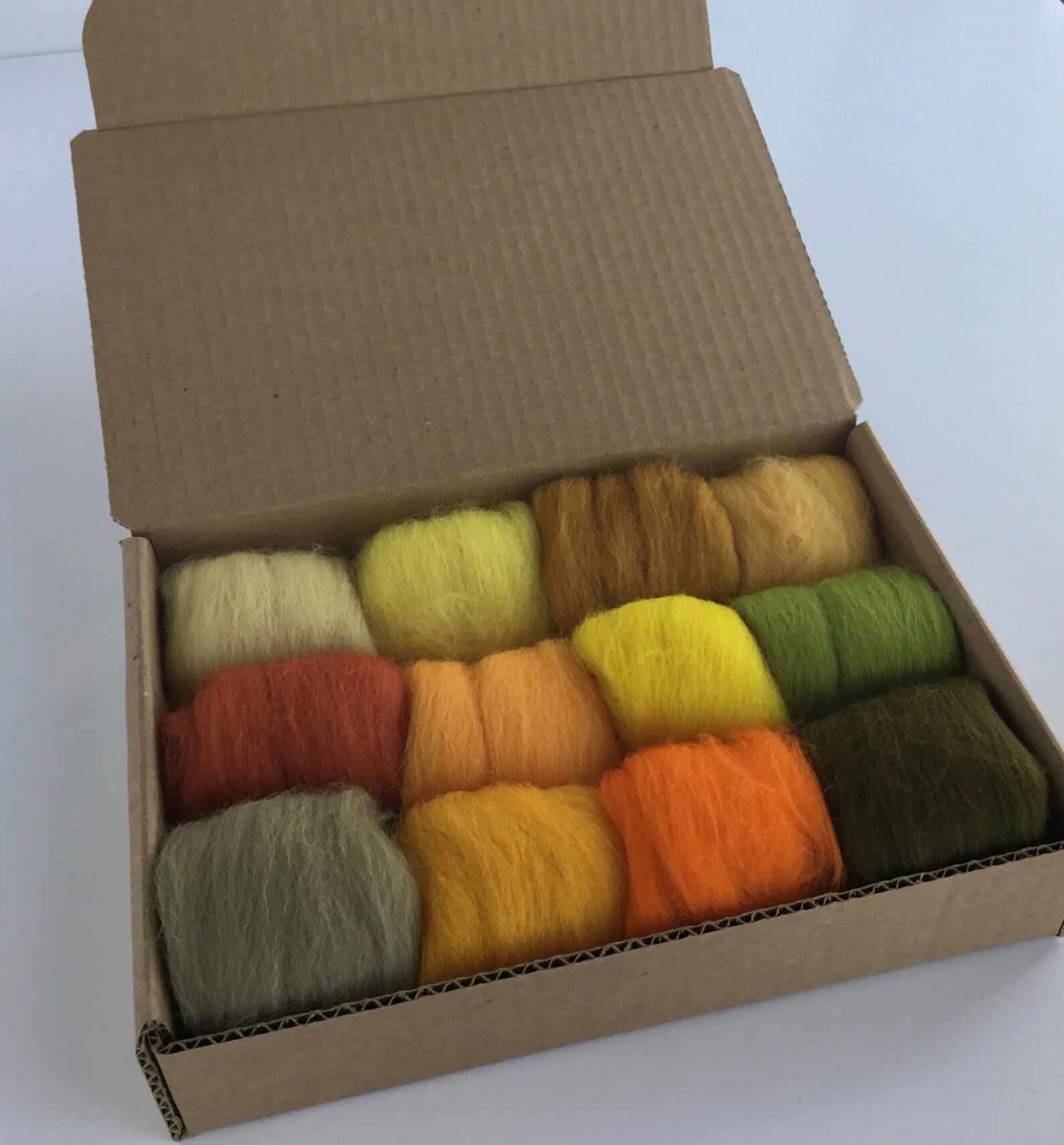 Yellow Wool Set 12 Colors of South American Merino Wool | Etsy