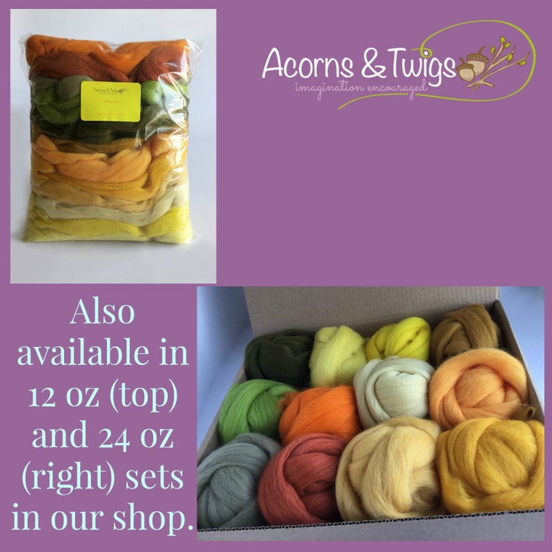 Yellow Wool Set 12 colors of South American Merino Wool | Etsy