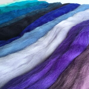 12x 1 Oz Blue Tones Merino Top Wool for Fiber Arts Needle - Etsy