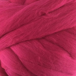 Giant Knitting, 1 Lb Neon Pink Merino Wool Top, Super Chunky Yarn, Pink ...