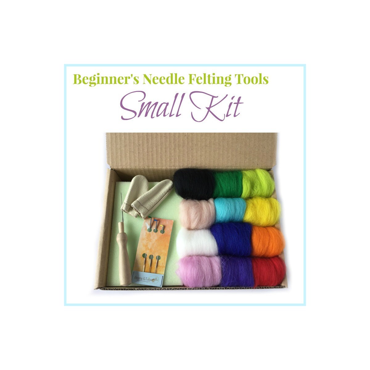 Needle Felting Starter Kit Tools and 2 Oz Merino Wool Roving | Etsy