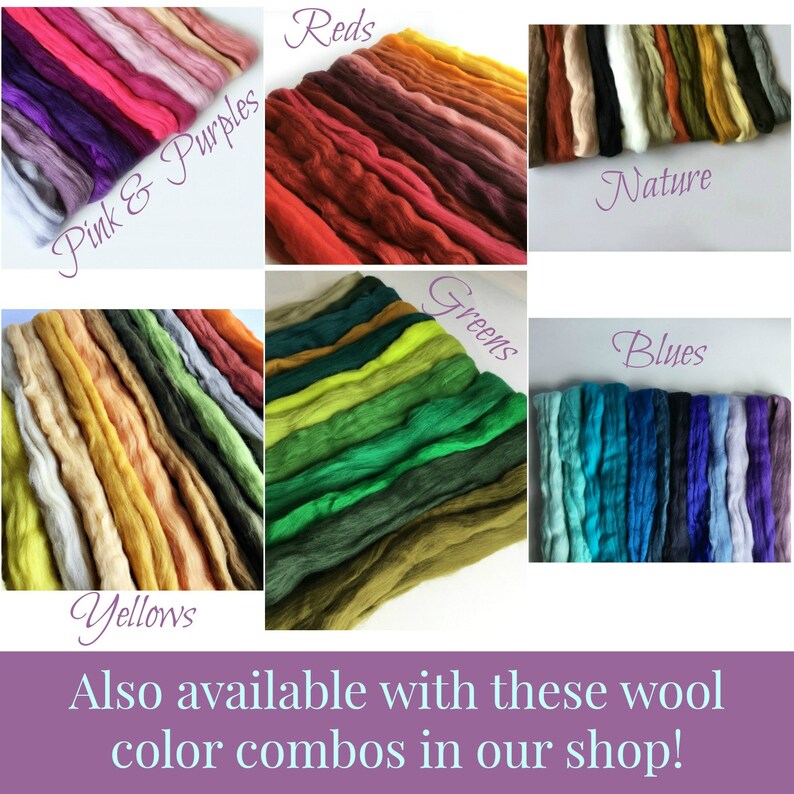 Yellow Wool Set 12 colors of South American Merino Wool | Etsy