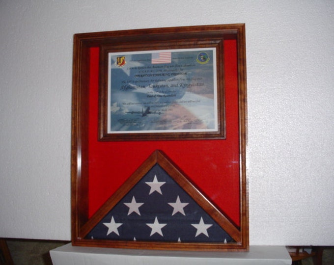 U.S. FLAG & CERTIFICATE Solid Wood Document Display Case - Etsy
