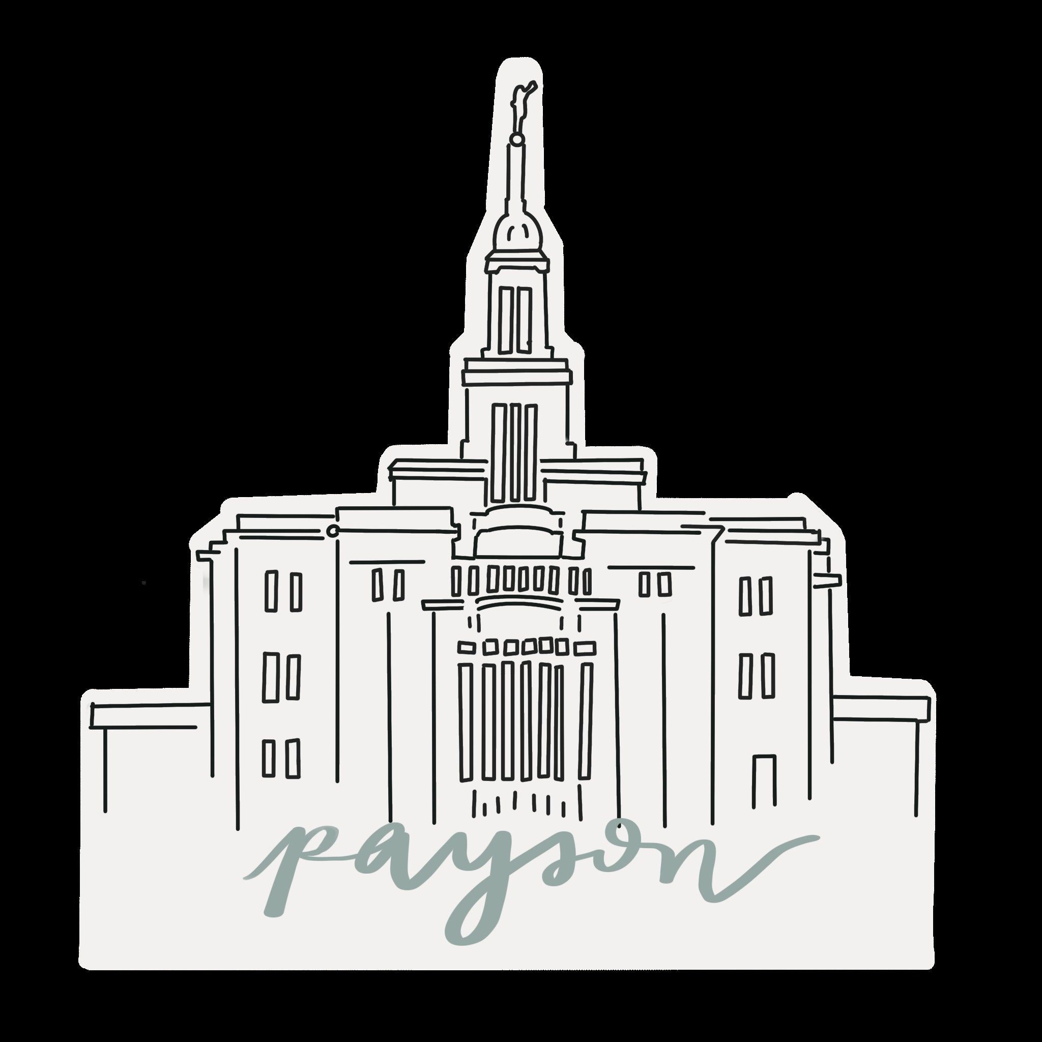 Payson Temple Sticker - Etsy
