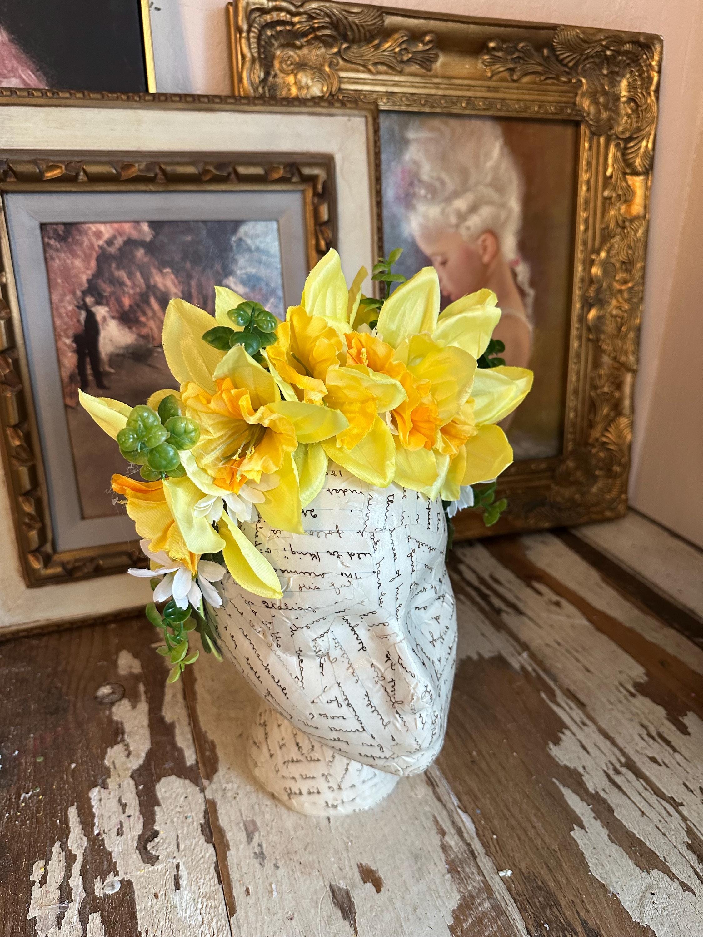 Daffodil Flower Crown, Yellow Spring Flower Crown, Easter Crown, Easter ...