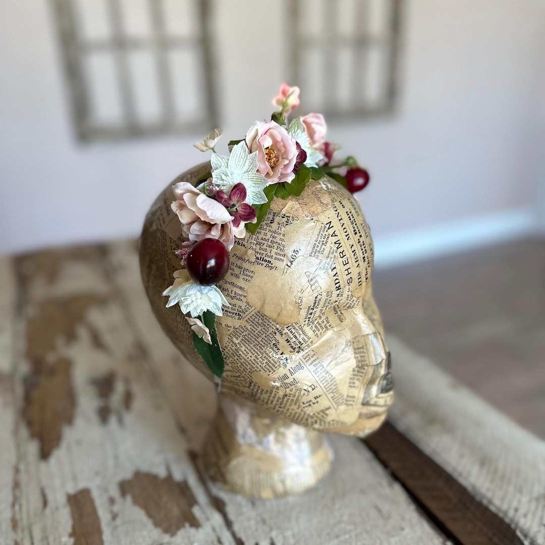 Black Cherry Crown, Elven Berry Crown, Woodland Fairy, Red Raspberry ...