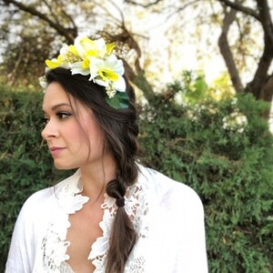 Daffodil Flower Crown Yellow Spring Flower Crown Easter - Etsy