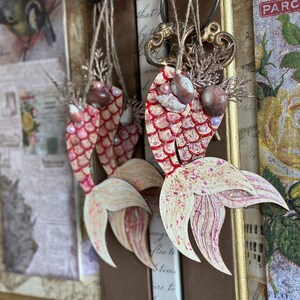 Mermaid Ornaments, Seashell Mermaid Tail Christmas Tree Ornaments ...