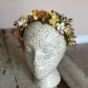 Boho Flower Crown, Bridal Headpiece, Fairy Crown, Vintage Floral ...