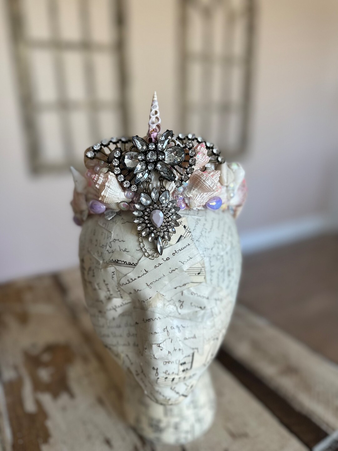 Pink Fantasy Mermaid Crown Blush and White Seashell Crown - Etsy