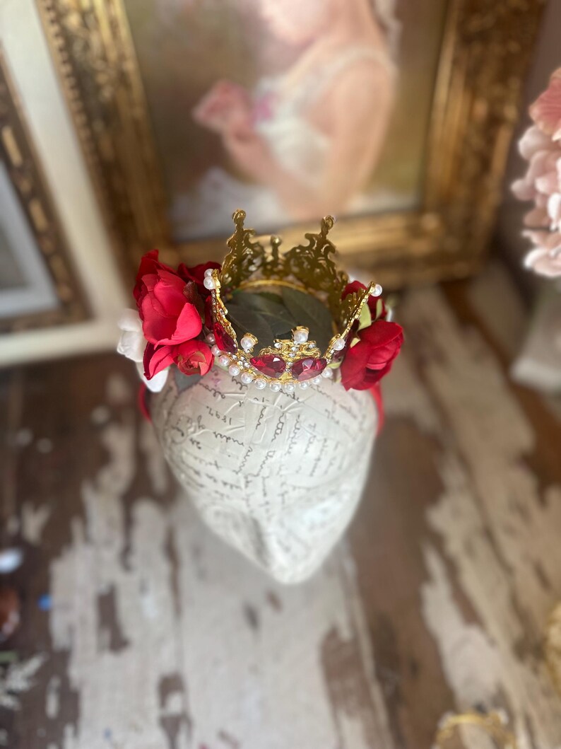Red Queen Crown, Queen of Hearts Crown, Wonderland Crown, Valentine's ...