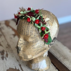 Black Cherry Crown, Elven Berry Crown, Woodland Fairy, Red Raspberry ...