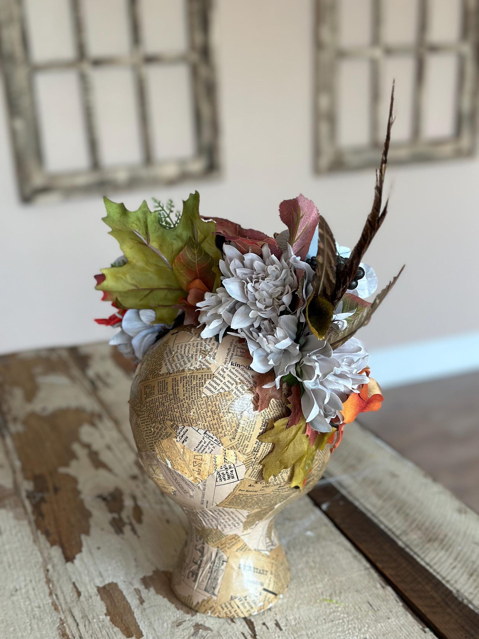 Woodland Flower Crown, Fairy Crown, Autumn Leaf Headpiece, Fall Flower ...