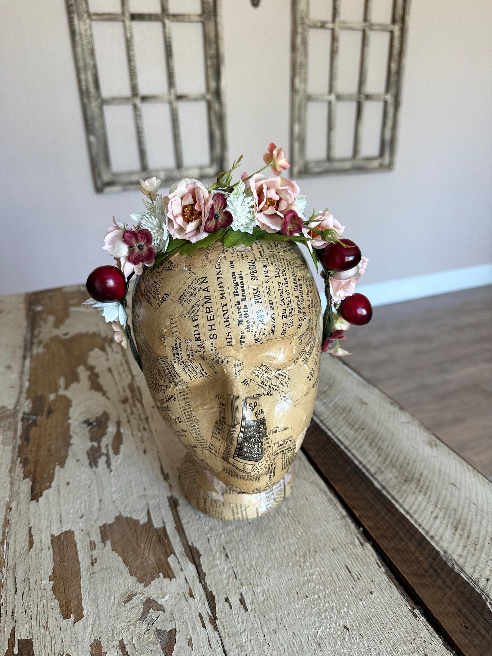 Black Cherry Crown, Elven Berry Crown, Woodland Fairy, Cherry Crown ...