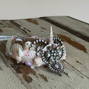 Pink Fantasy Mermaid Crown, Blush and White Seashell Crown, Sea Queen ...