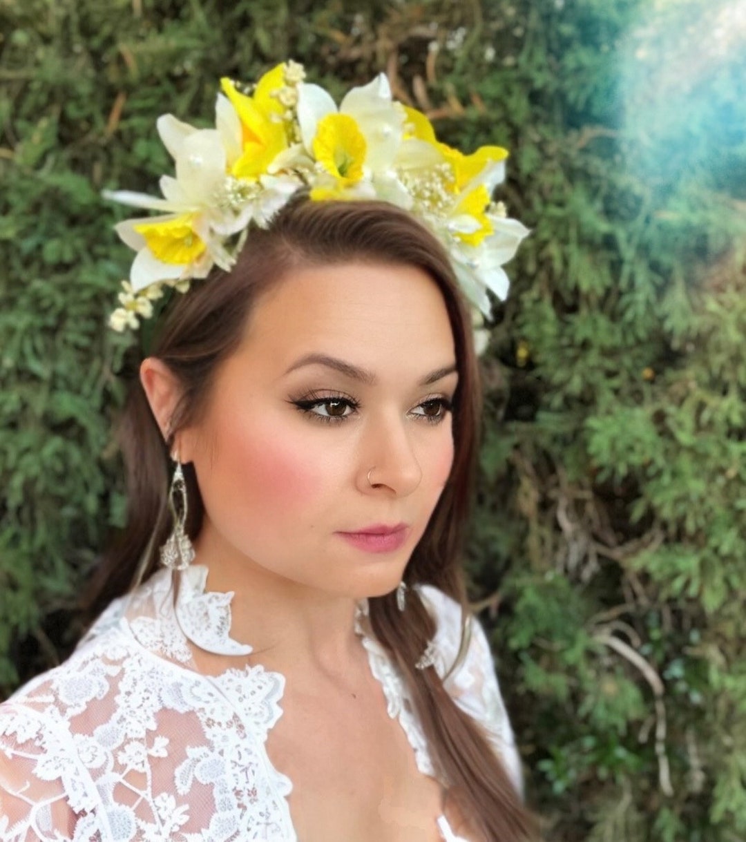 Daffodil Flower Crown, Yellow Spring Flower Crown, Easter Crown, Easter ...