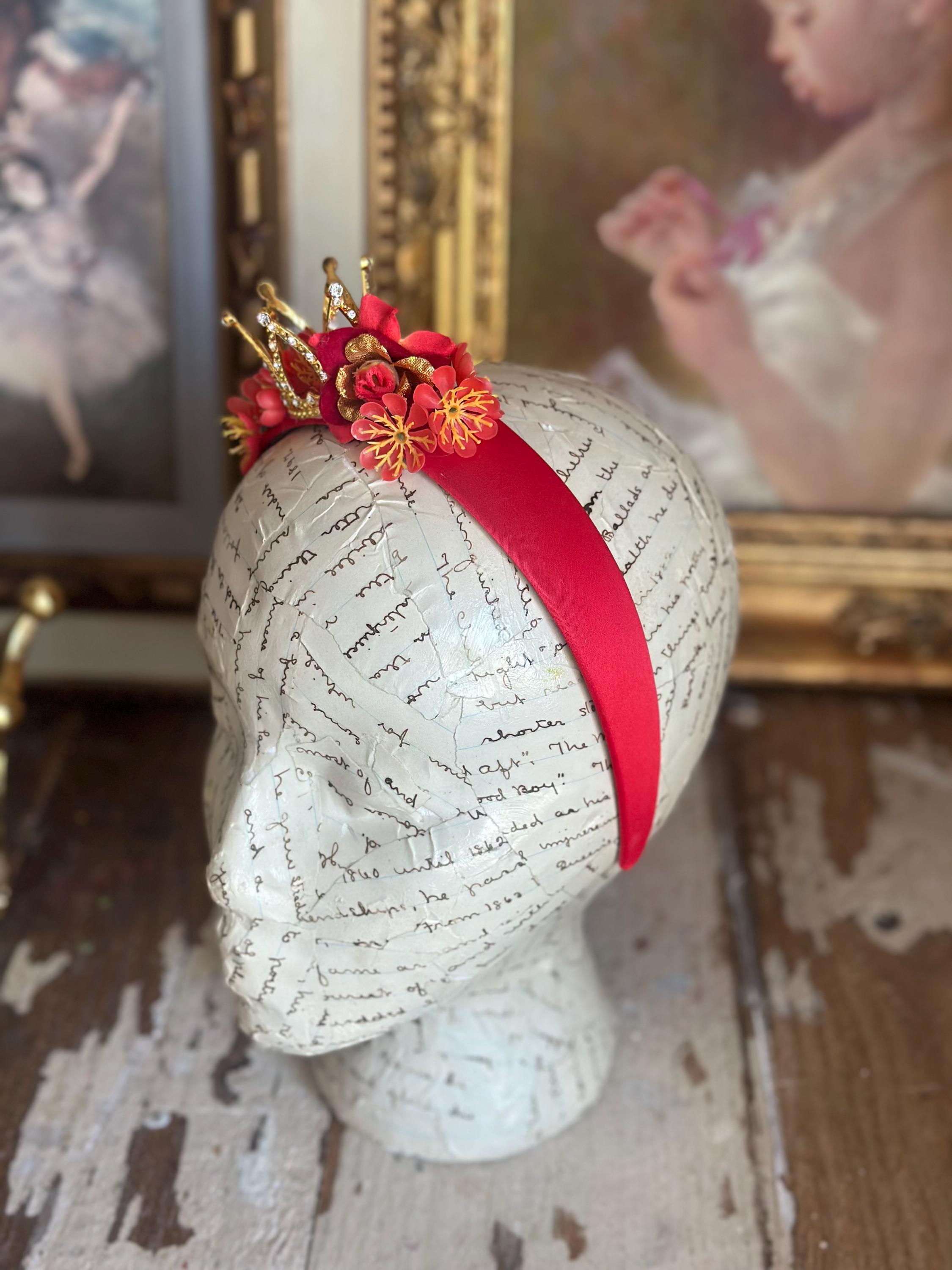 Red Queen Crown, Queen of Hearts Crown, Wonderland Crown, Valentine's ...