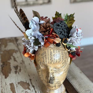 Woodland Flower Crown, Fairy Crown, Autumn Leaf Headpiece, Fall Flower ...