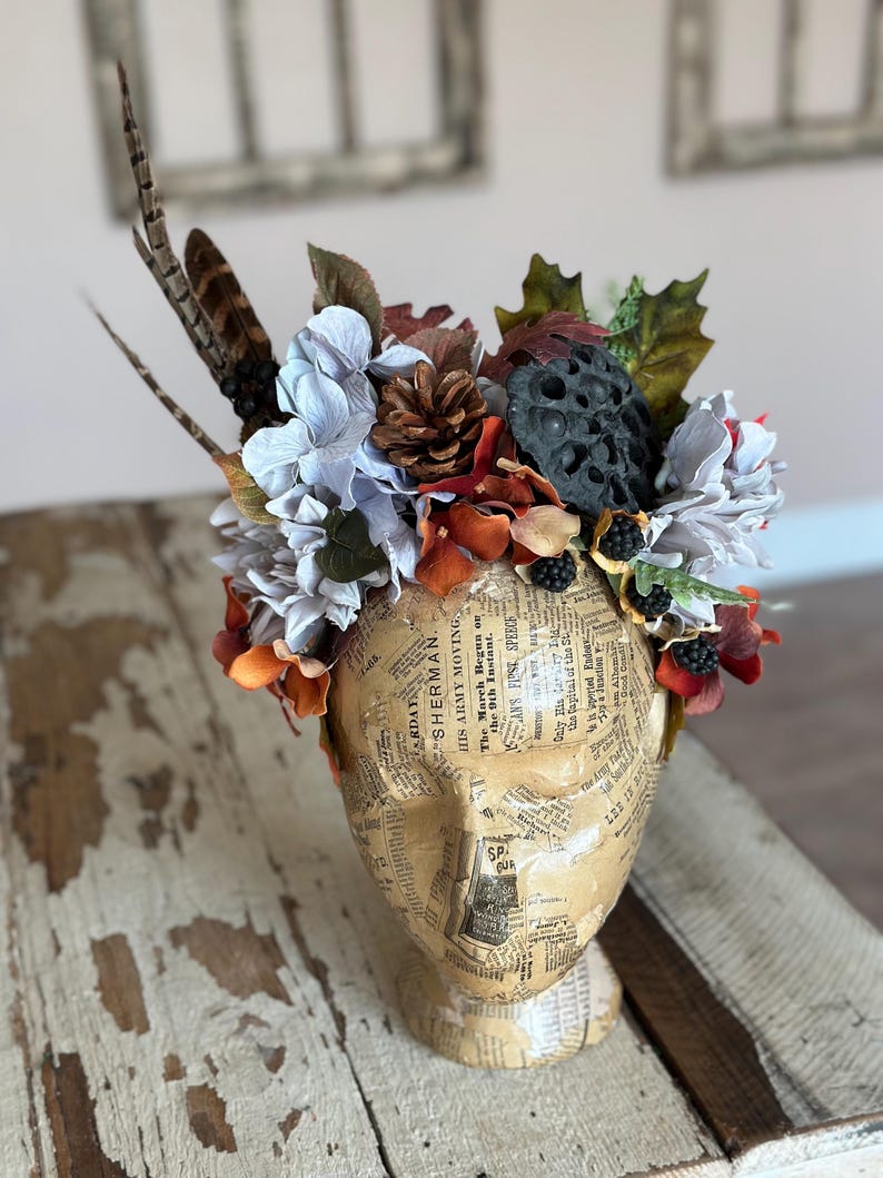 Woodland Flower Crown, Fairy Crown, Autumn Leaf Headpiece, Fall Flower ...