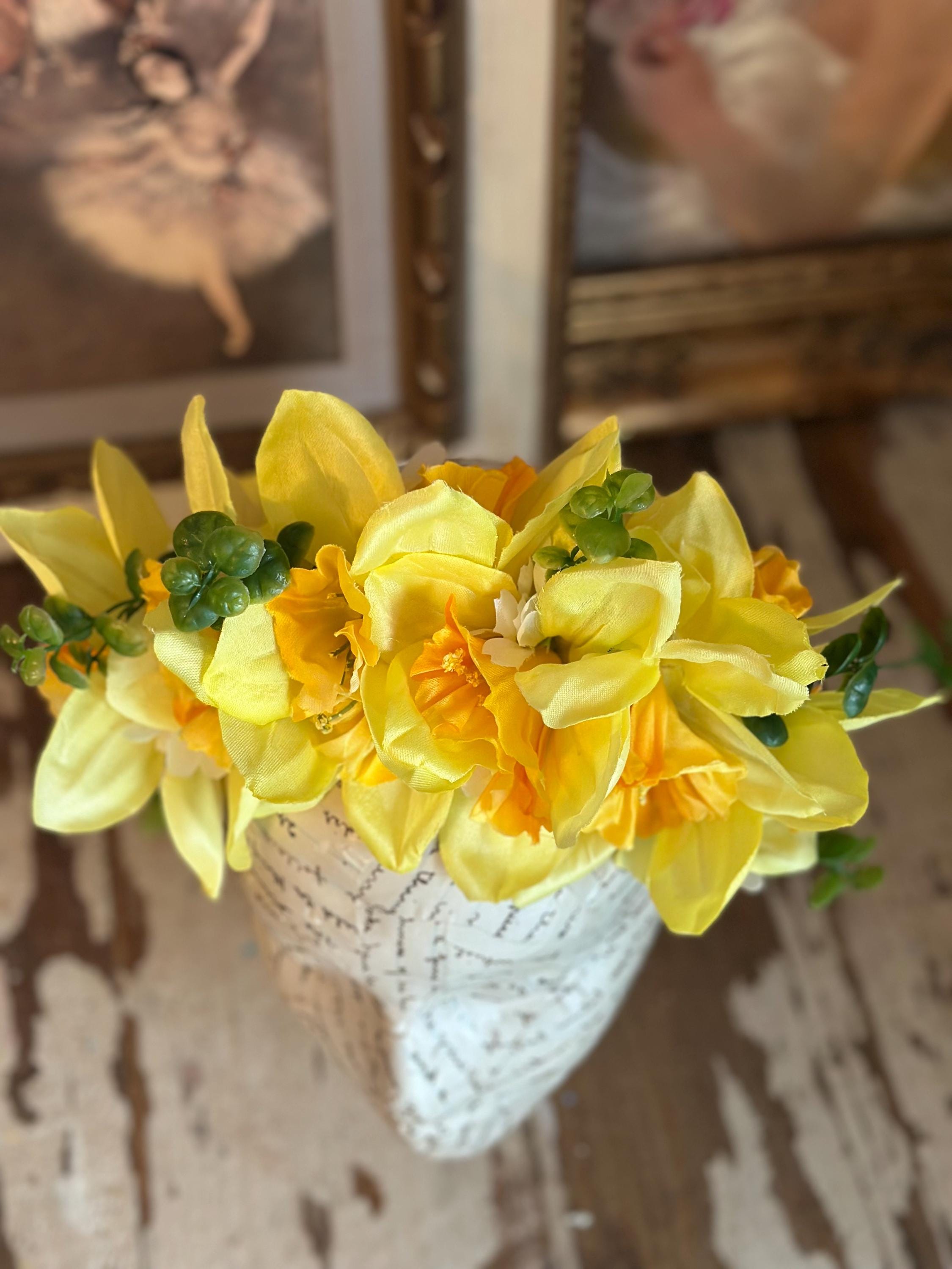 Daffodil Flower Crown, Yellow Spring Flower Crown, Easter Crown, Easter ...