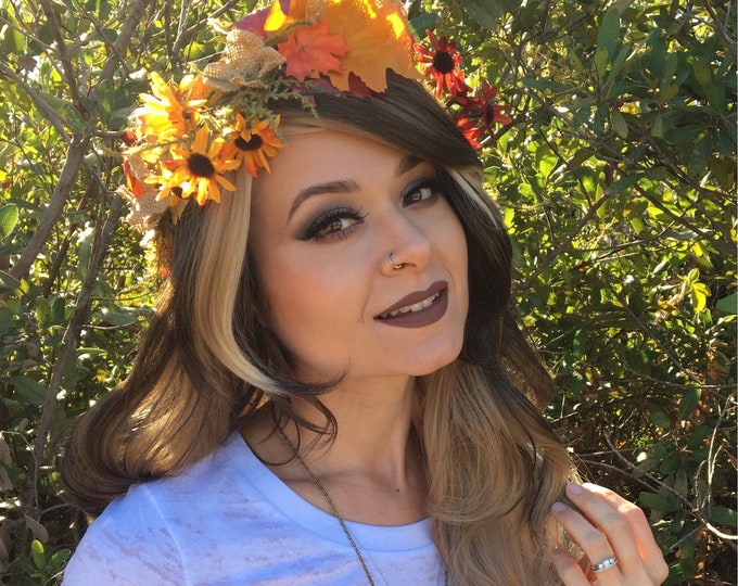 Autumn Leaf Crown, Fall Headpiece, Fairy Crown - Etsy
