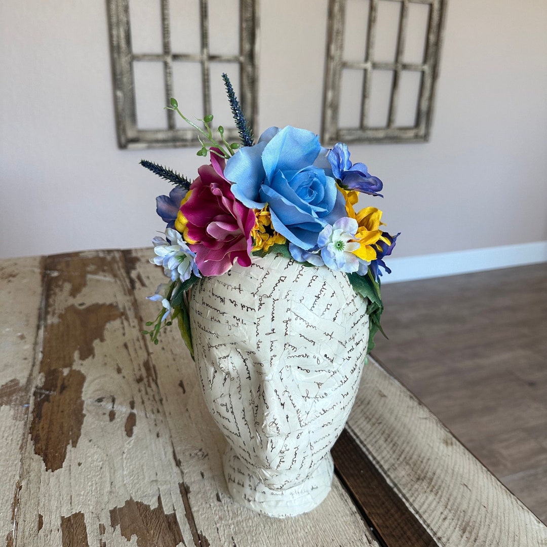 Colorful Fairy Flower Crown, Bridgerton Ball Crown, Frida Kahlo Crown ...