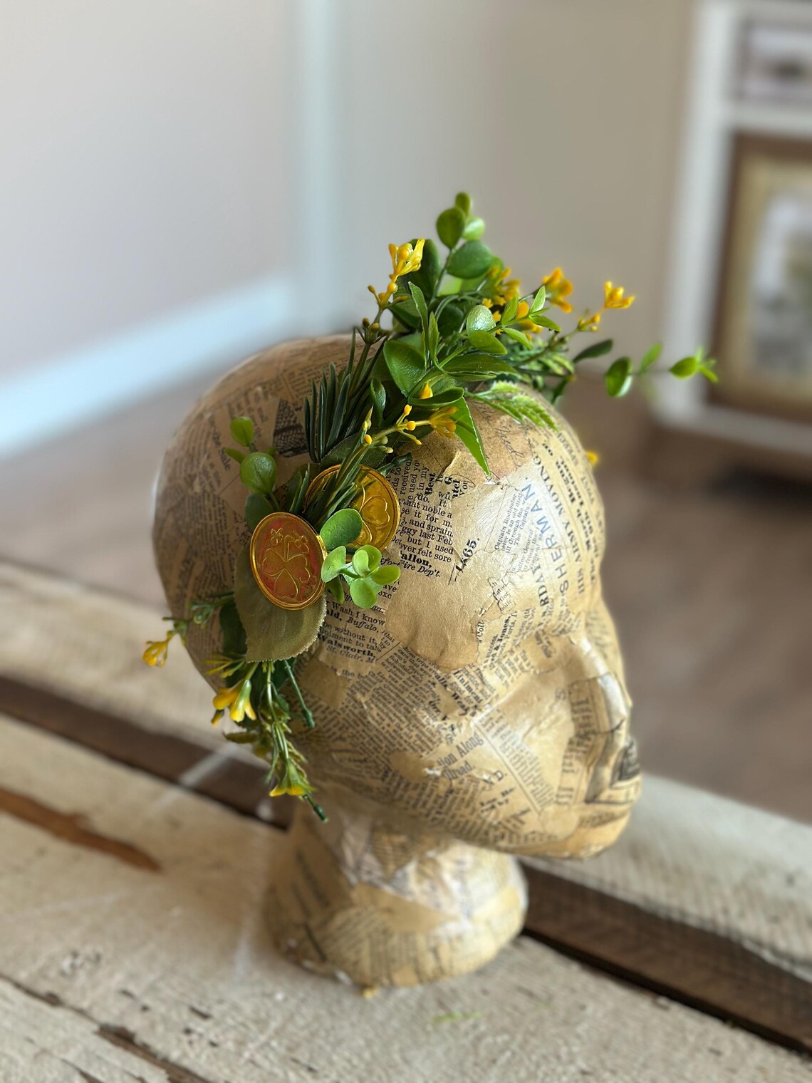 St Patrick's Green Leaf Crown, Fairy Crown, Greenery Headband, Woodland ...