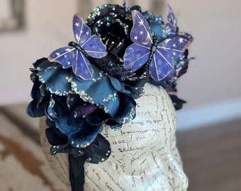 Starfall Flower Crown, Elven Butterfly Crown, Night Court Costume ...