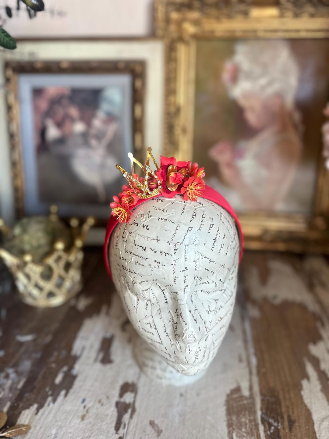 Red Queen Crown, Queen of Hearts Crown, Wonderland Crown, Valentine's ...