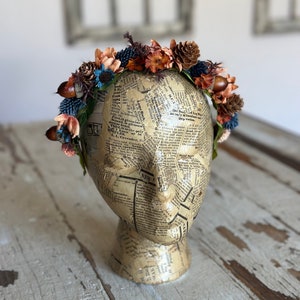 Woodland Thistle Crown, Autumn Wildflower Headband, Elven Circlet, Boho ...