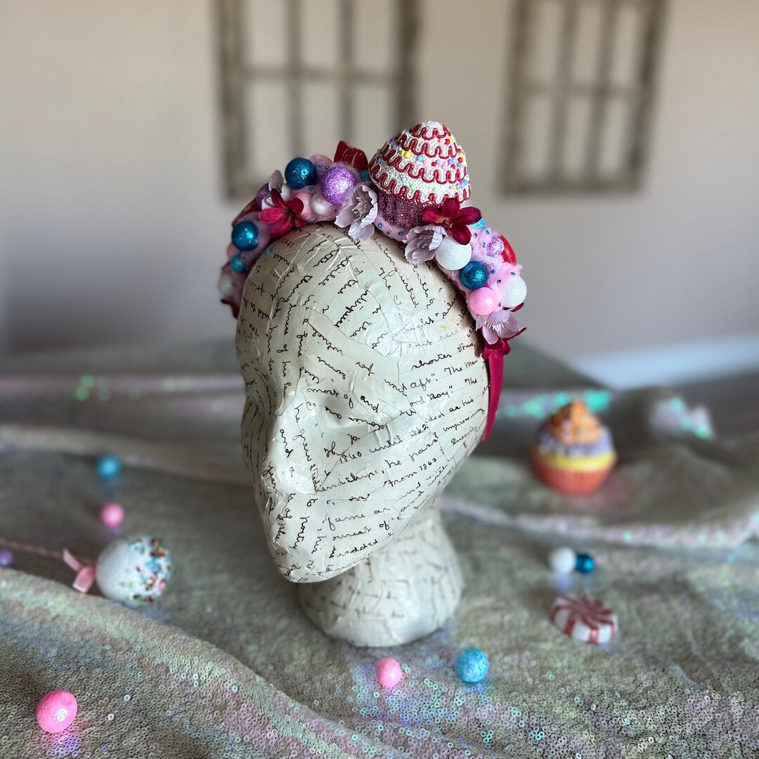 Cupcake Fascinator Candy Crown Candyland Headband Halloween - Etsy