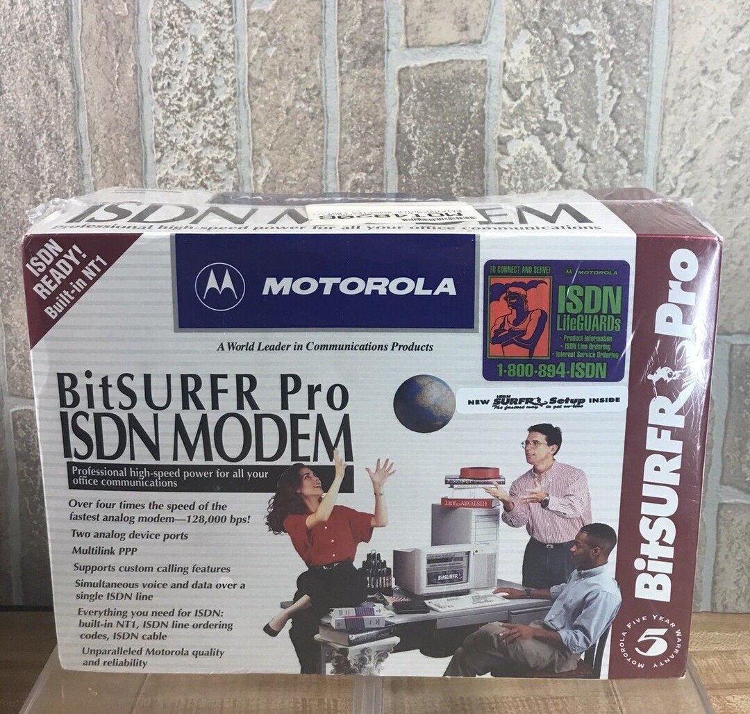 Factory Sealed MOTOROLA Bitsurfr Pro ISDN Modem With Built in NT-1 ...
