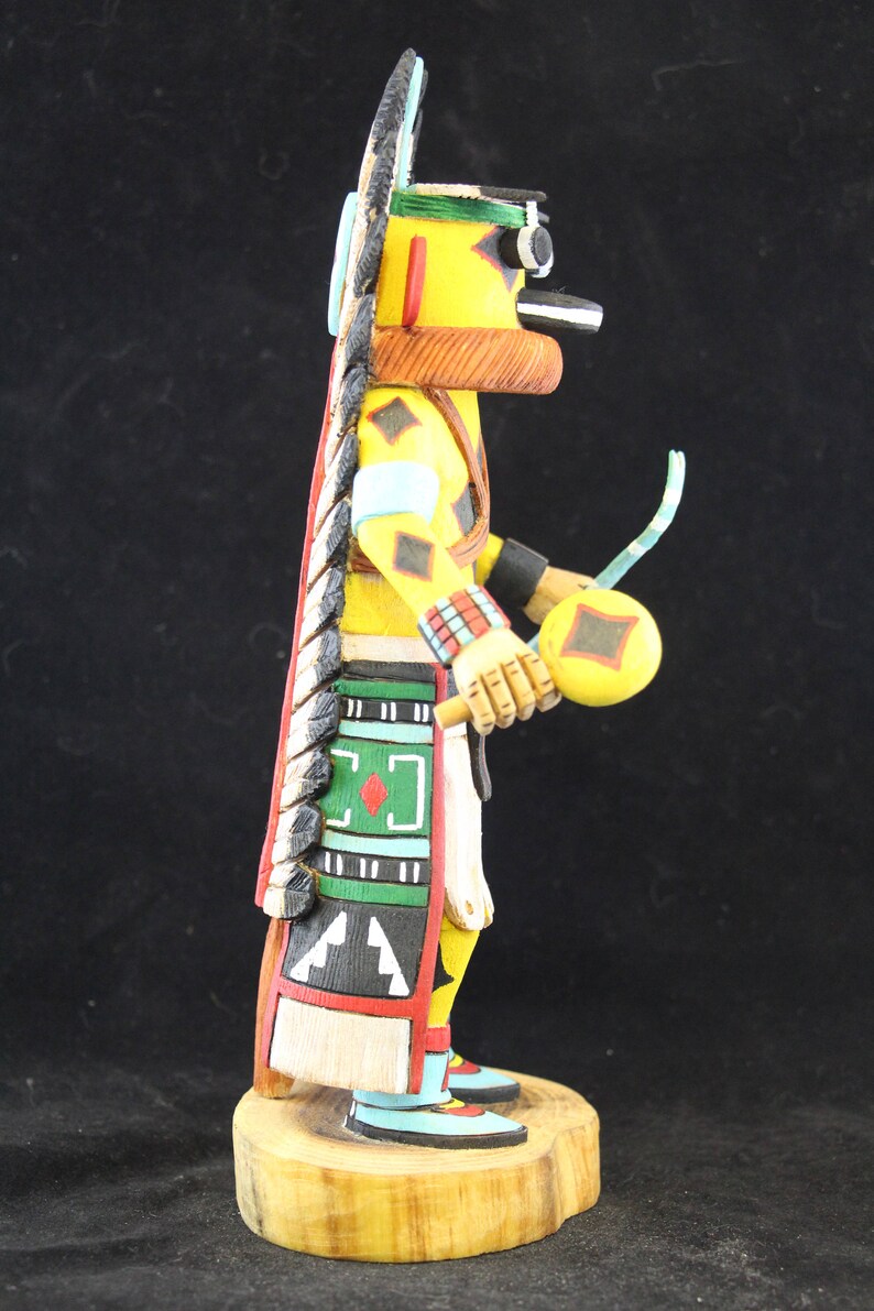 Vintage Native American Hopi Yellow Ahote Kachina by Earl Arthur - Etsy