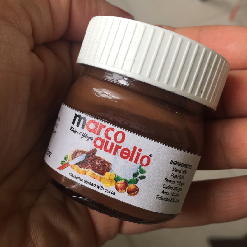 Mini Nutella Labels Personalized Mini Nutella Stickers | Etsy
