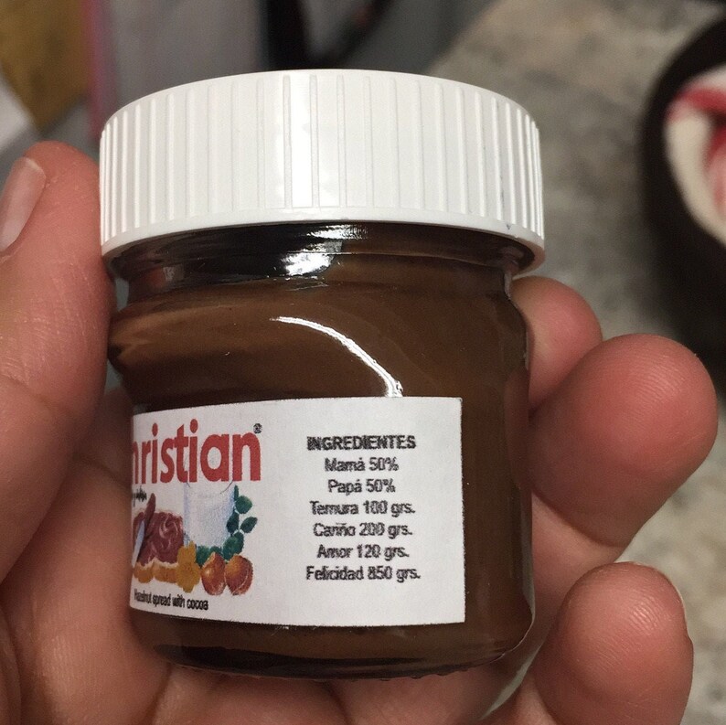 Mini Nutella Labels • Personalized Mini Nutella Stickers • Nutella ...