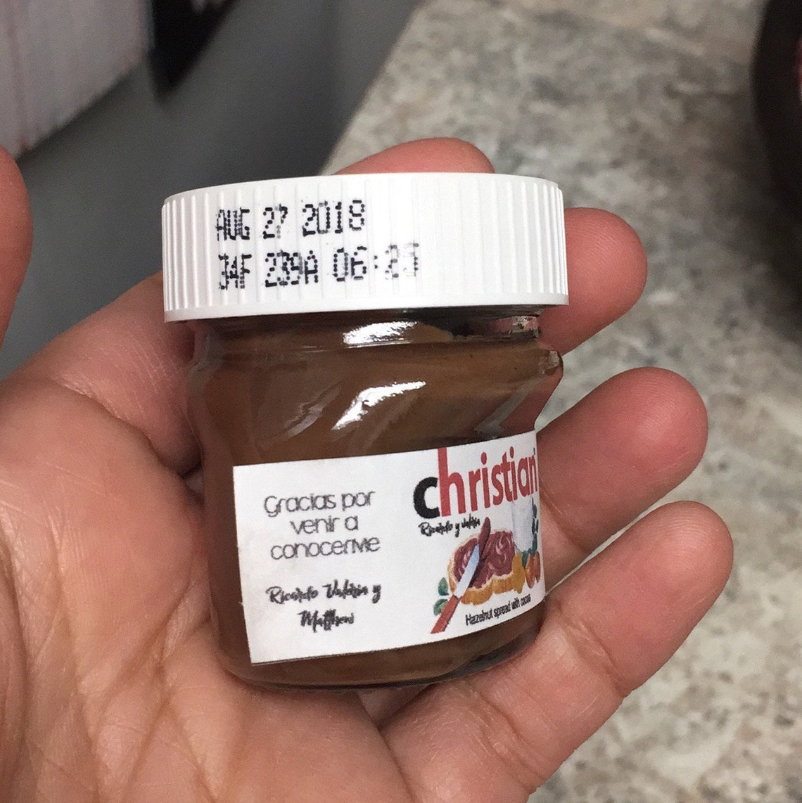 Mini Nutella Labels • Personalized Mini Nutella Stickers • Nutella ...
