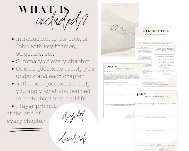 John Bible Study Printable | Bible Study Workbook | Gospel of John ...