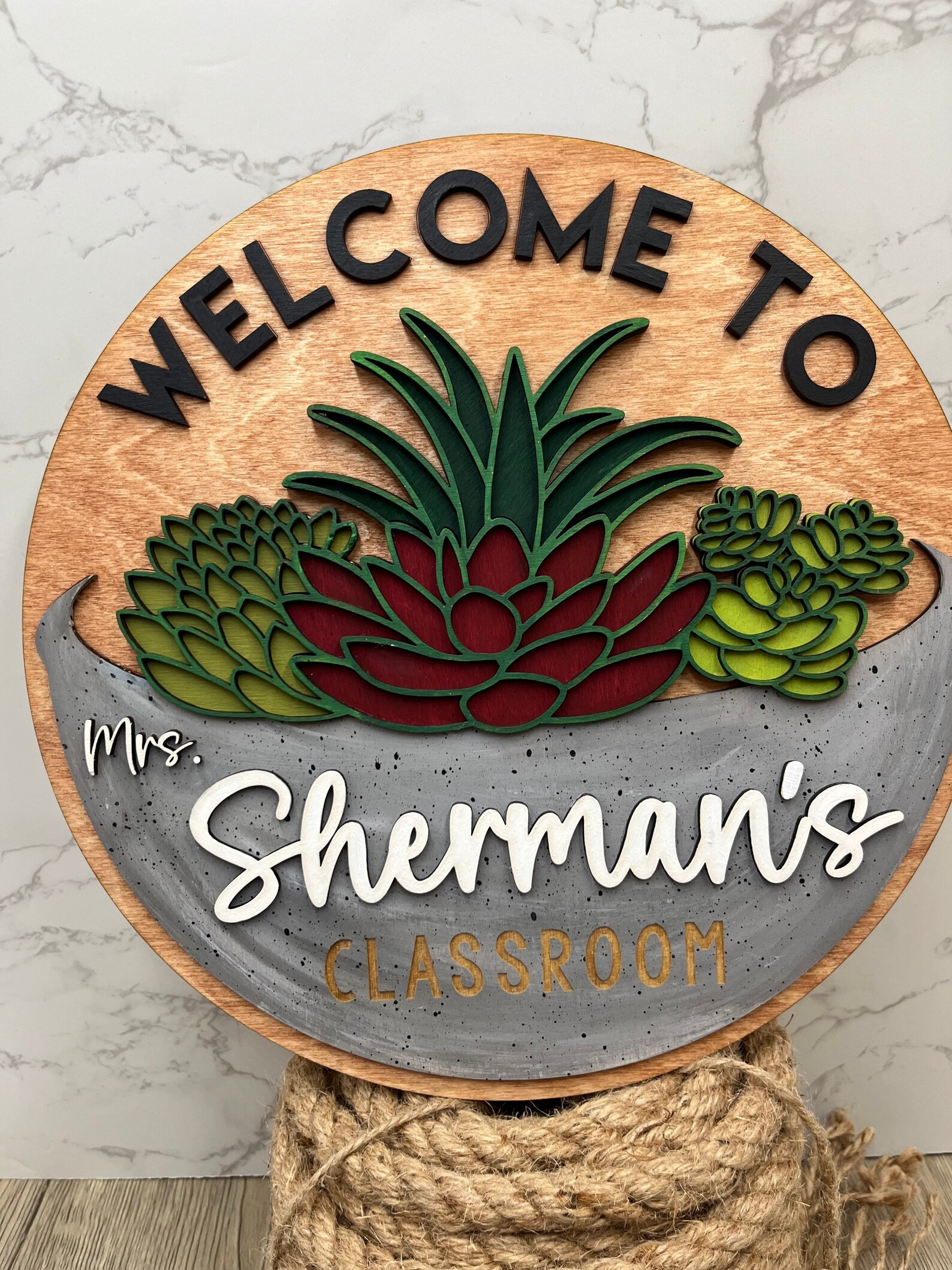 Classroom Sign Teacher Name Door Sign Desktop Sign - Etsy