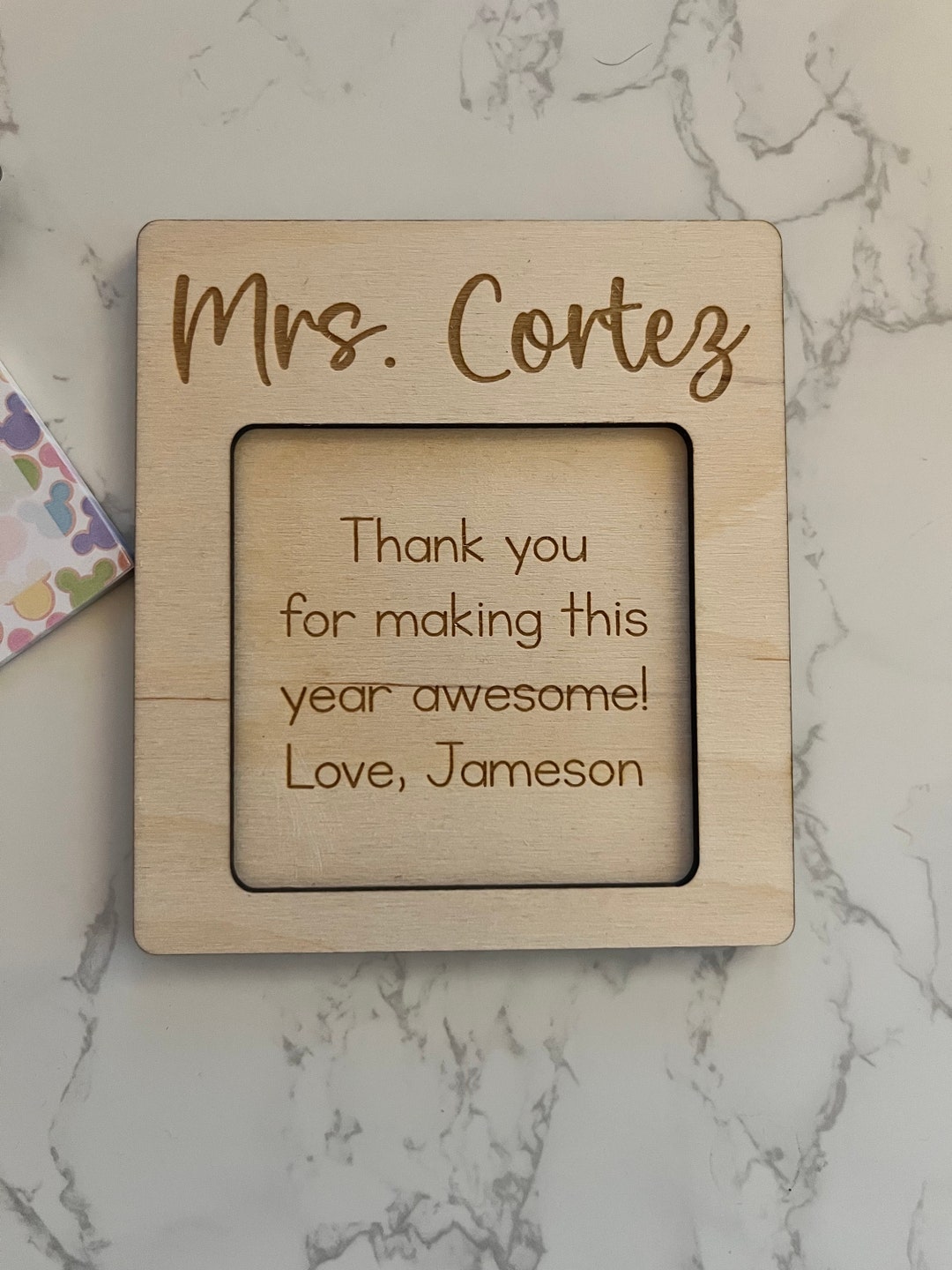 Name Post It Holder Teachers Gift Personalized Mickey Gift - Etsy