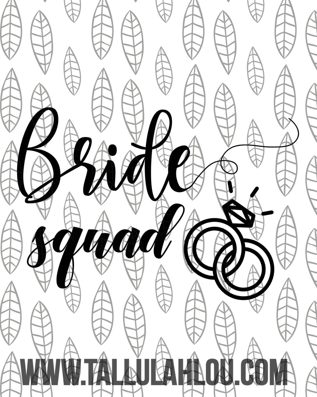 Bride Squad Svg Bachelorette Party Svg Bridesmaid Svg Bridal Shower