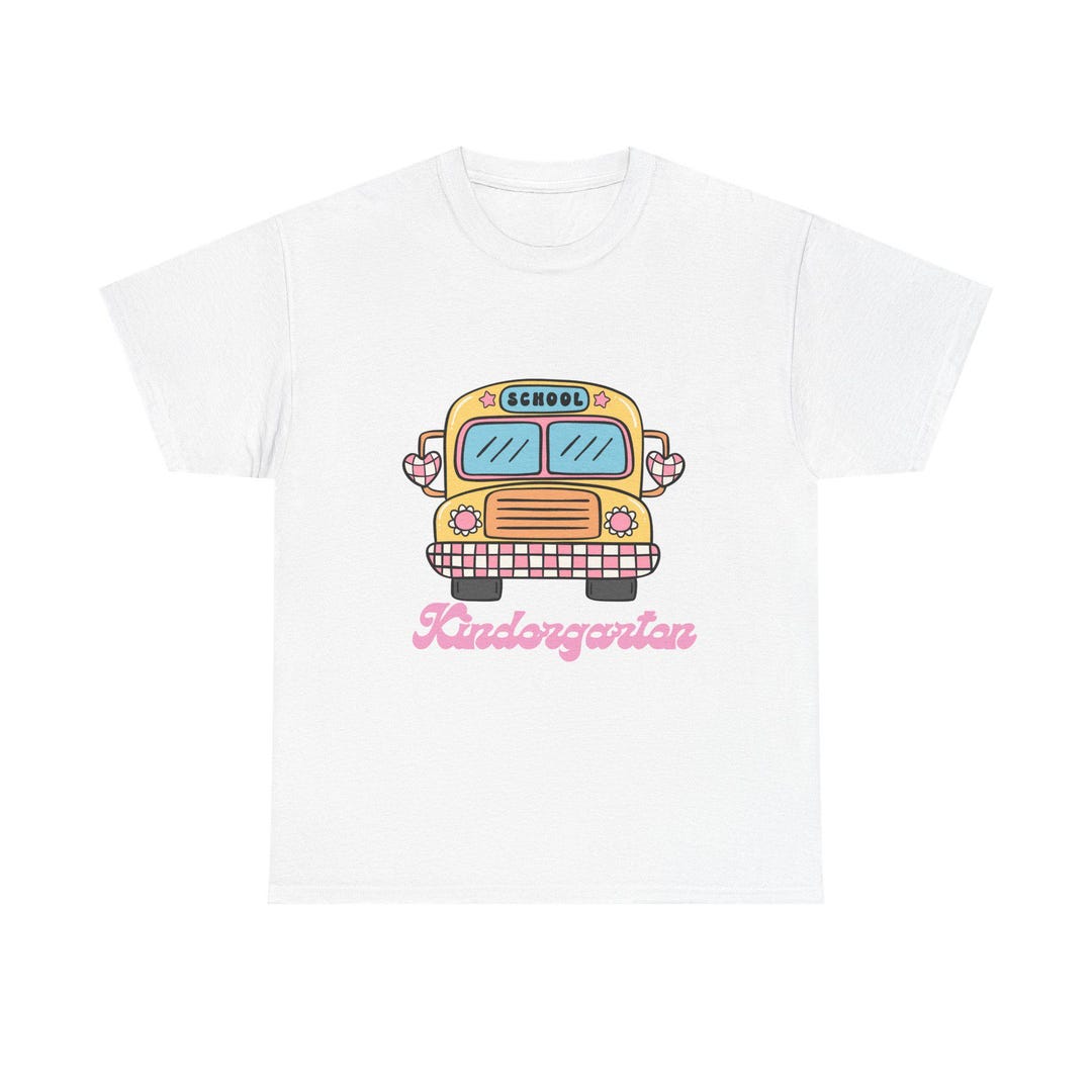 Cute Kindergarten School Bus Tee, Back to School Shirt, Teacher Gift ...